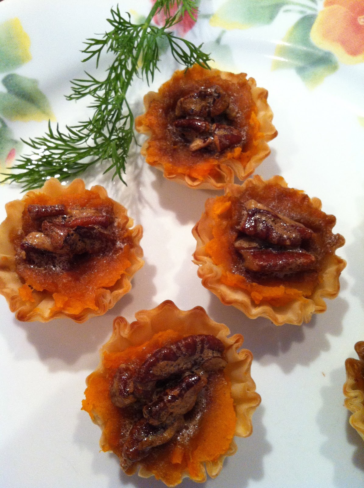 Sweet Potato & Pecan Phyllo Appetizers