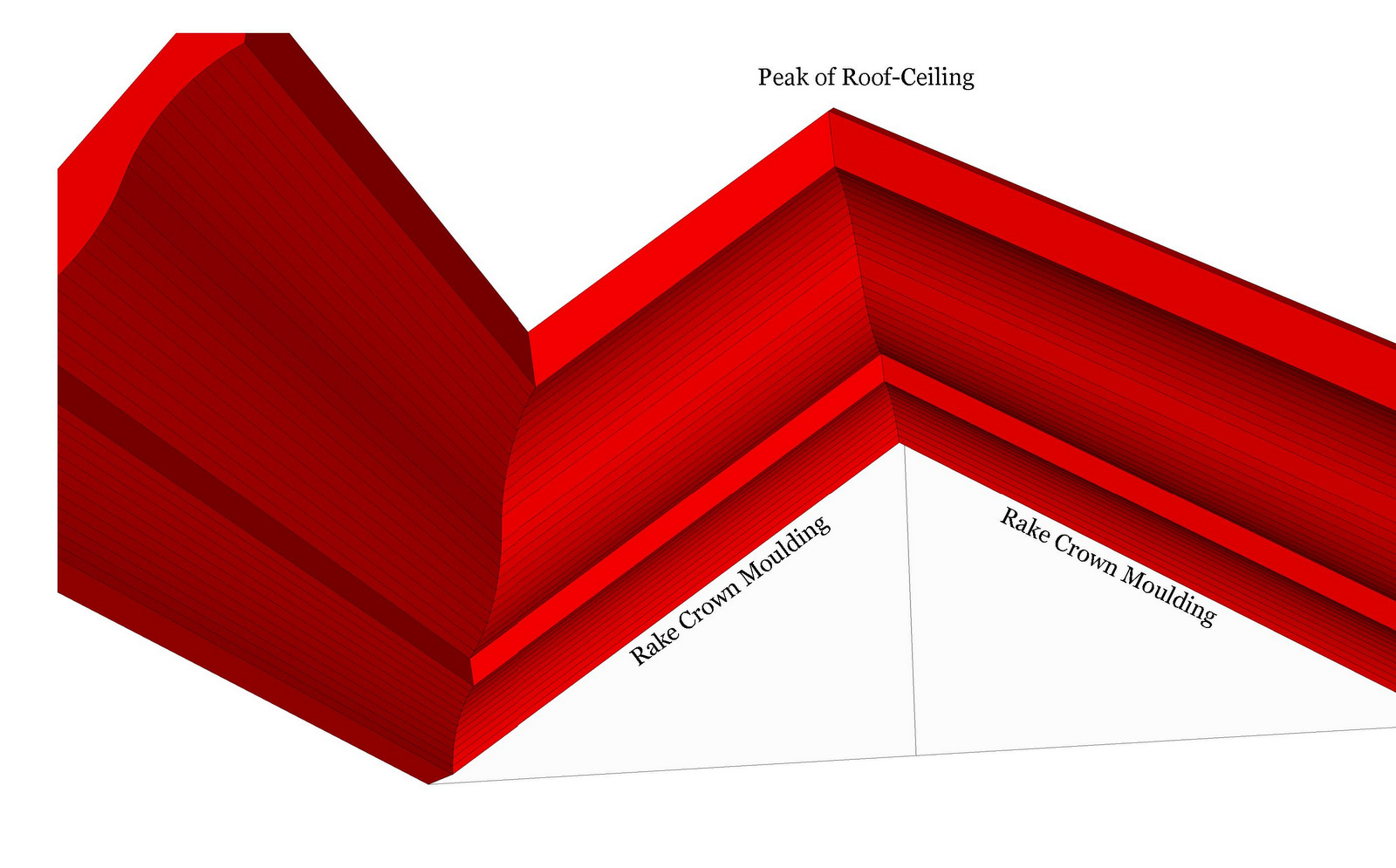 Roof Framing Geometry: Rake Crown Mouldings with No Transitions