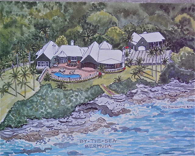 Joy Blackburne Murals: Watercolour Portraits of Bermuda Houses