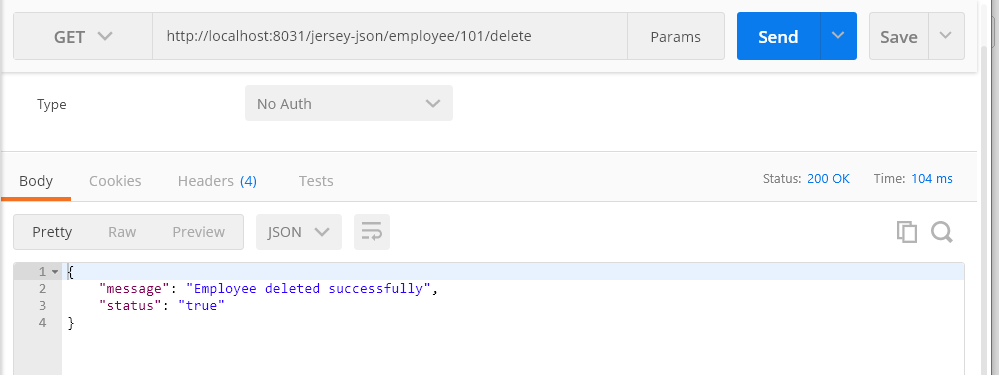 Restful Web Services in Java using Jersey