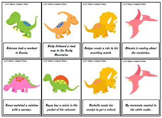 Liz's Speech Therapy Ideas: Dinosaur Articulation R Silly Sentences!