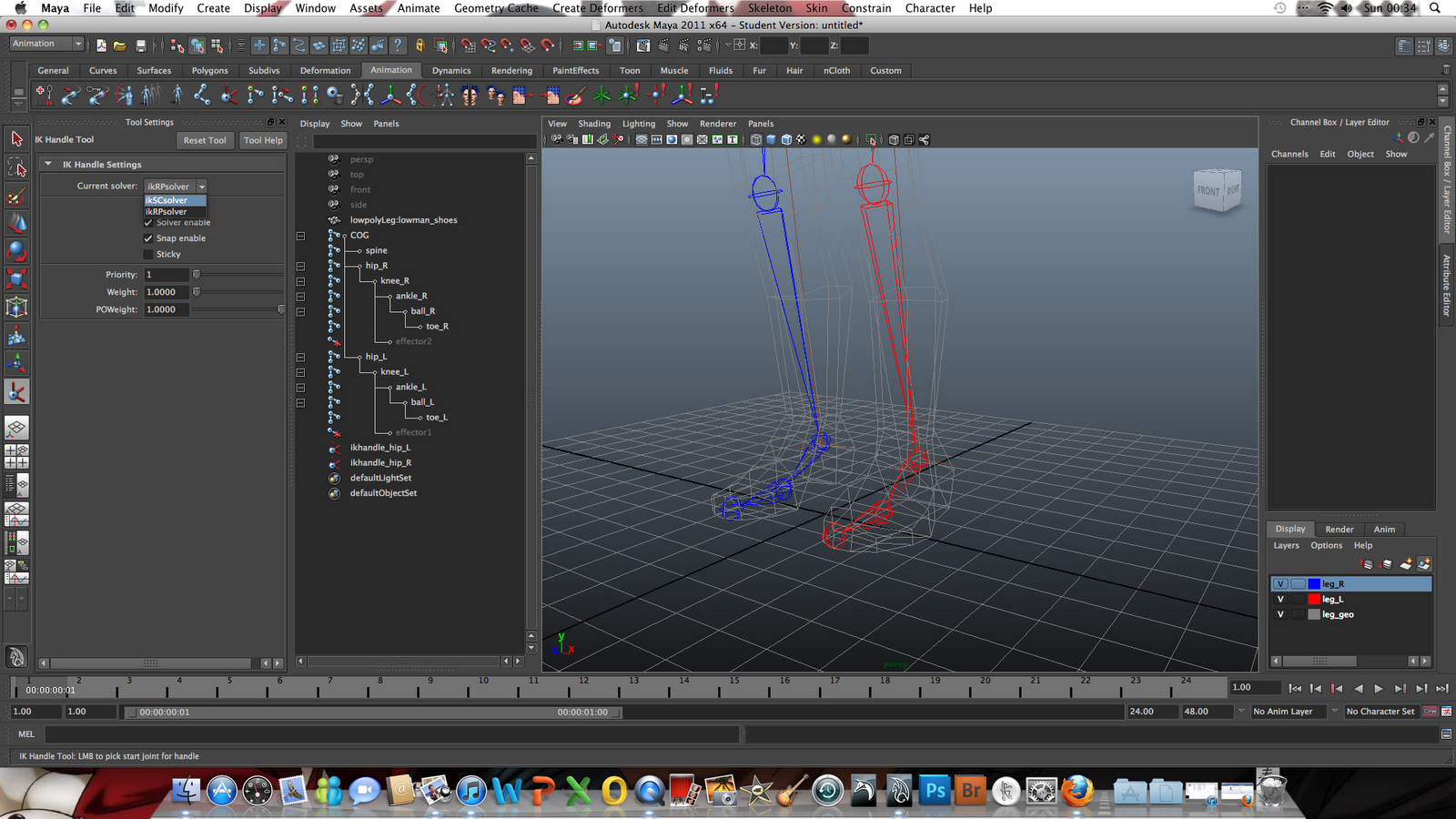 Rigging: Using Maya: Rigging Legs