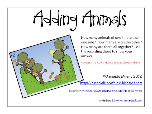 A special kind of class: New Forest Animal Math Work stations