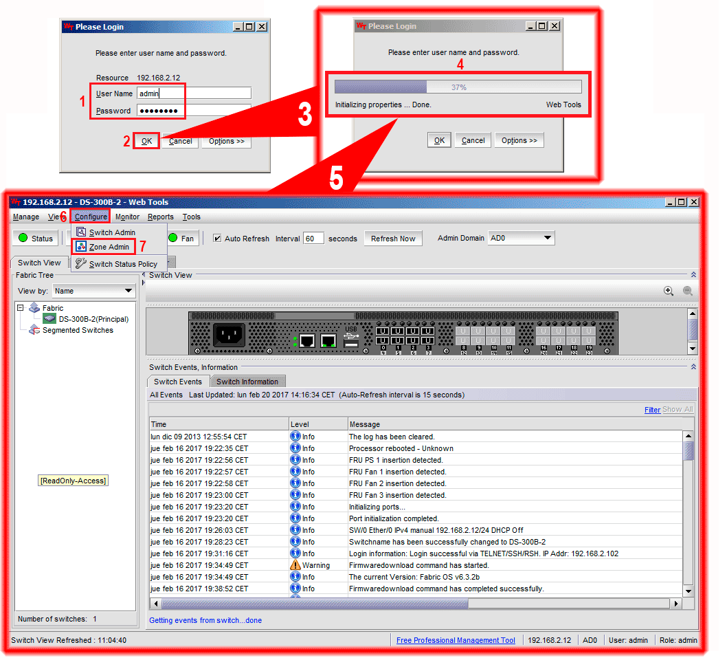 Pantallazos.es: EMC Connectrix DS-300B - Configuración de Zoning Parte 1