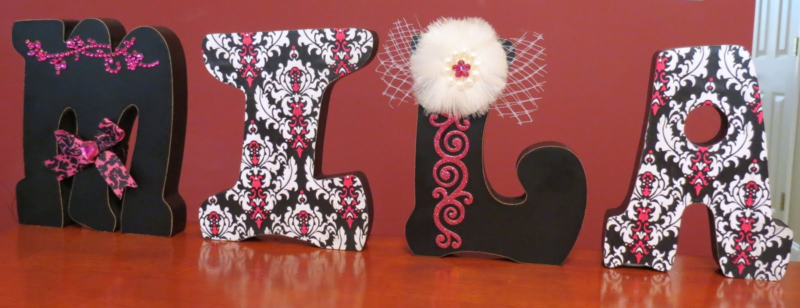 C'est La-Vie Designs Unltd., LLC: Hot Pink, Black and White Damask ...
