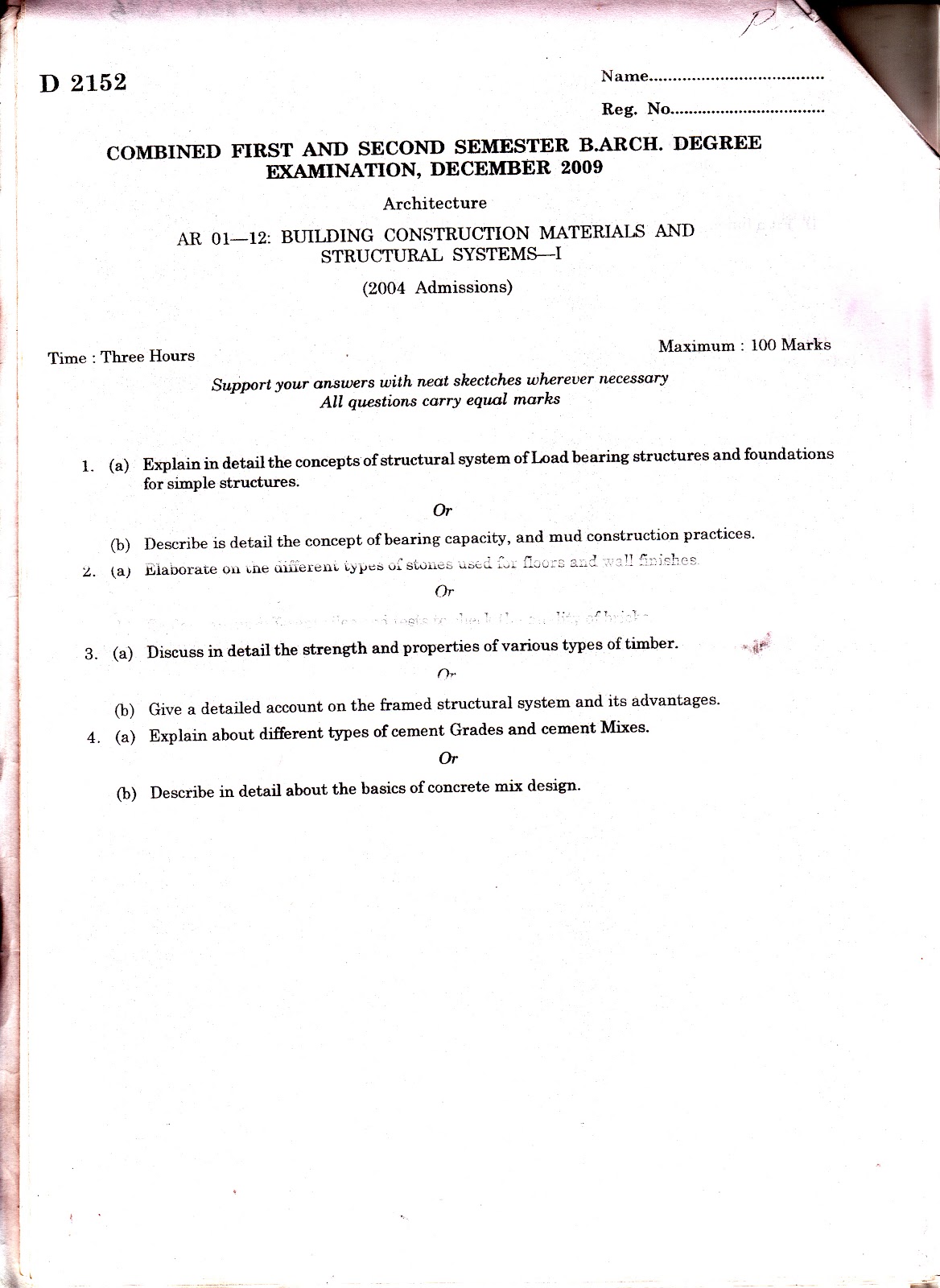 DG COLLEGE LIBRARY: QUESTION PAPER