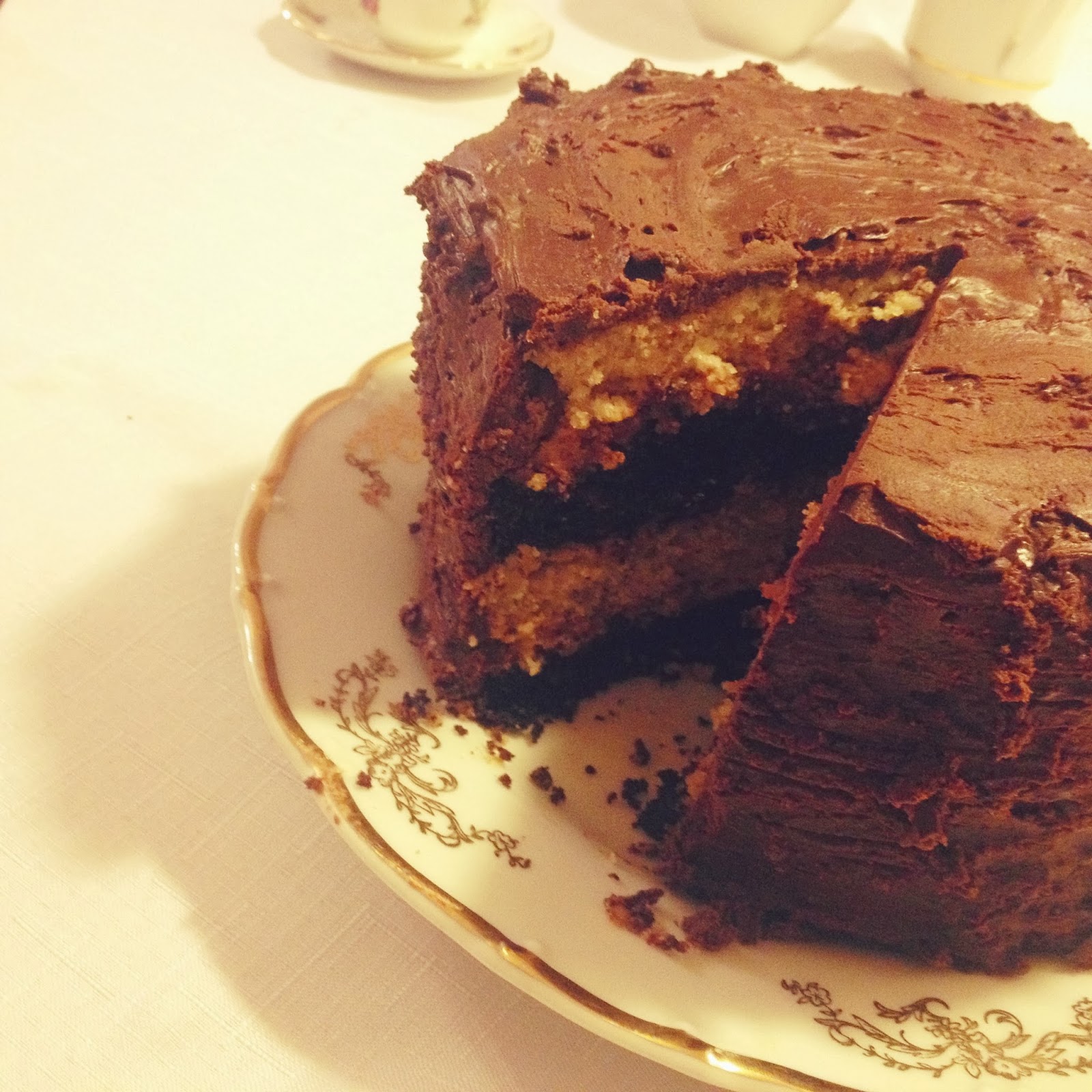 Heaven and hell cake