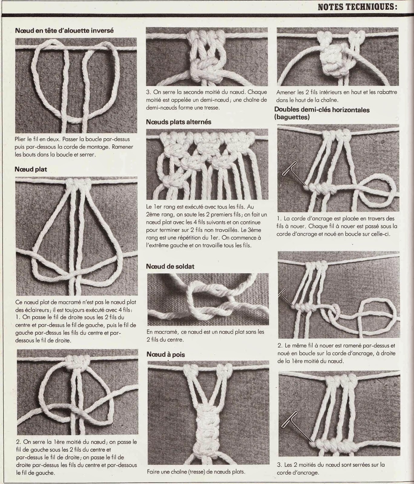 Madame Capucine - Patrons GRATUITS des années 70: Tendance macramé ...