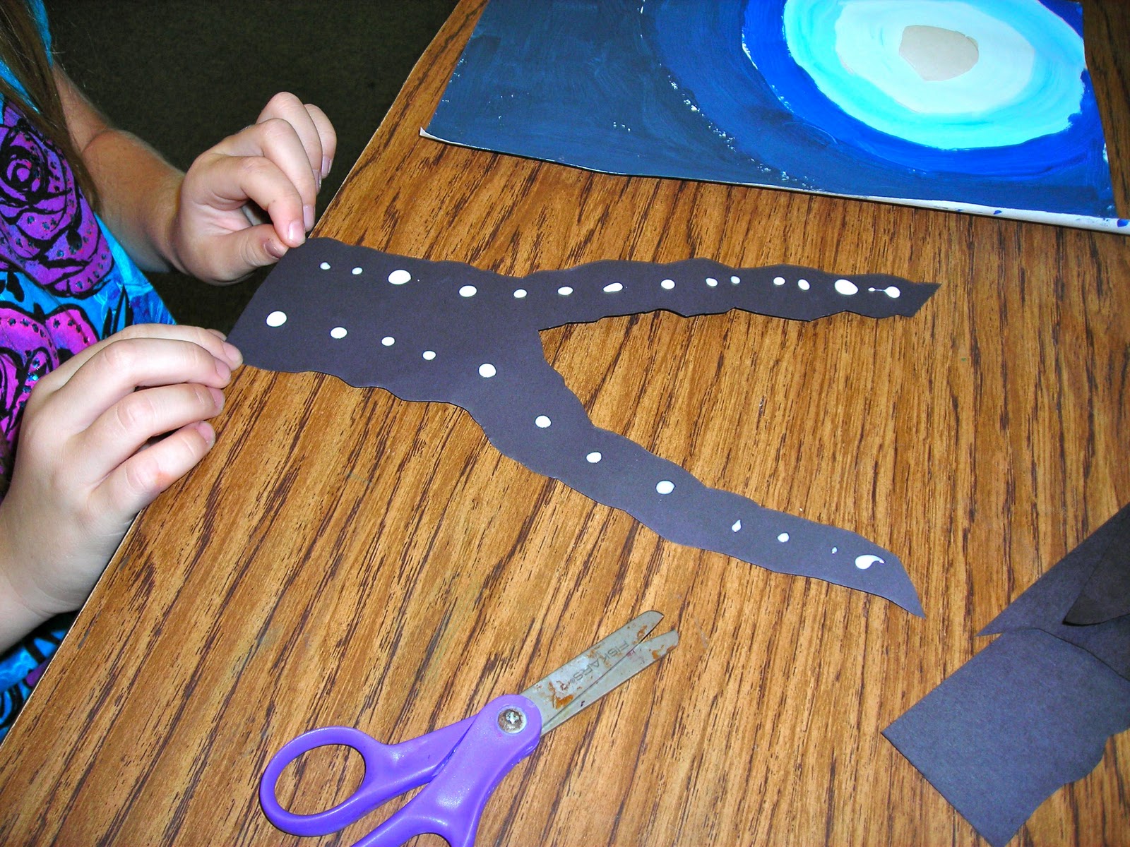 Fine Lines: 3rd Grade Ghost-Eye Trees