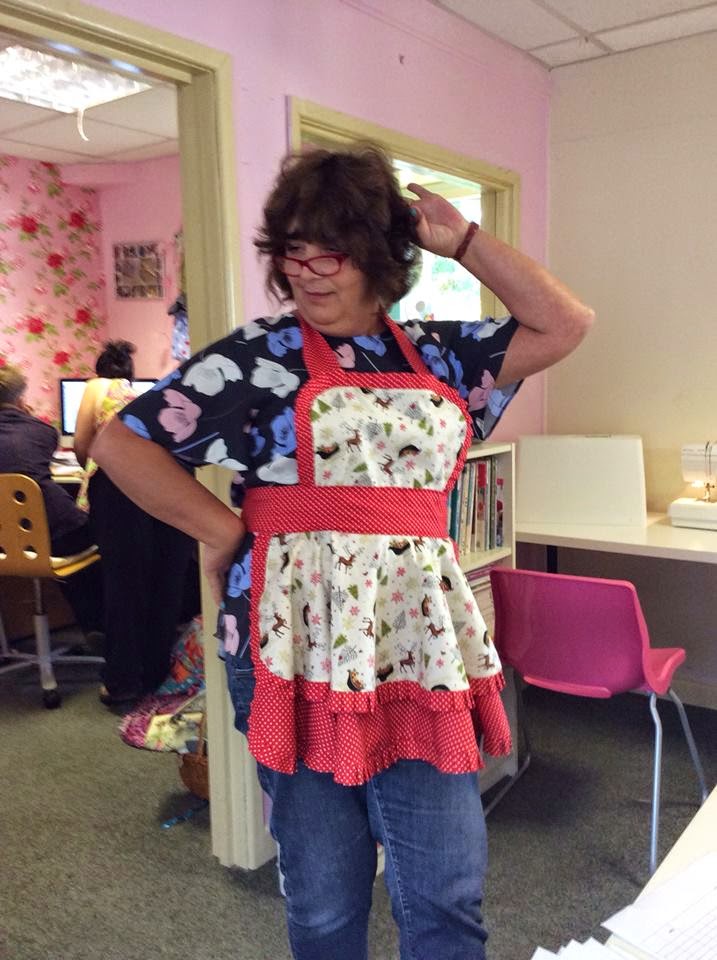 Sew What? by Debbie Shore: A few pictures from my frilly pinny workshop