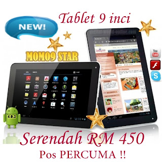 Promosi Tablet Android: MOMO 9 STAR