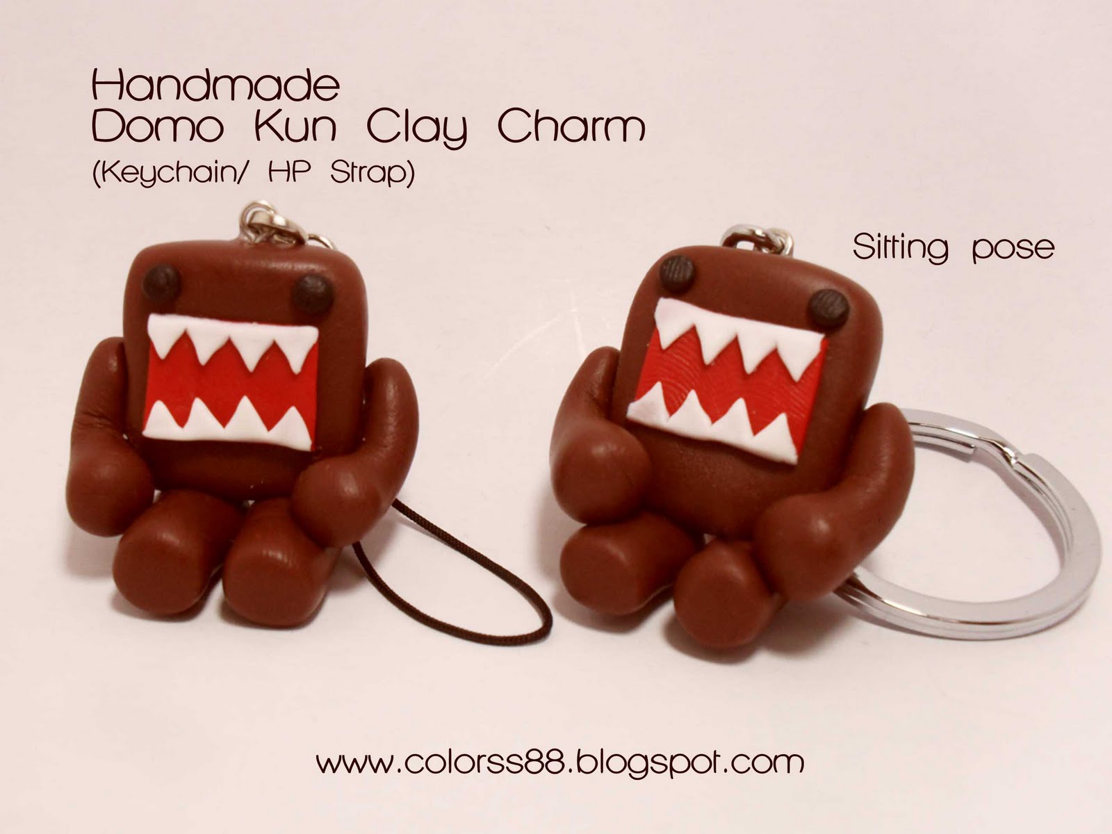 Colorss Clay Accessories - 100% Handmade with Love: DOMO KUN is here!