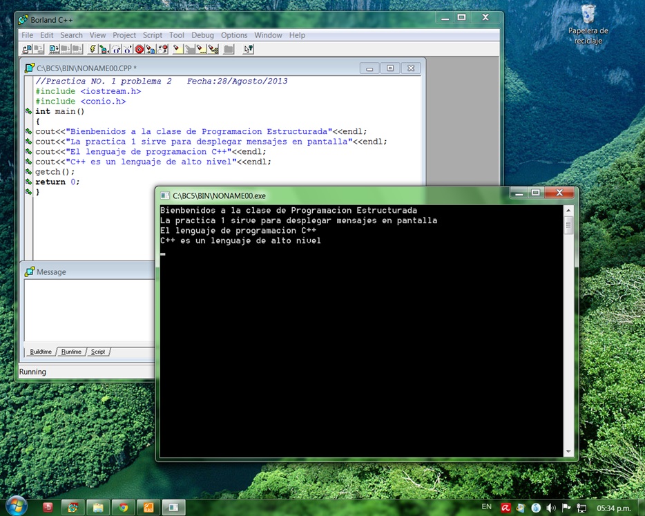 PROGRAMACIÓN ESTRUCTURADA: PRACTICAS NUMERO 1