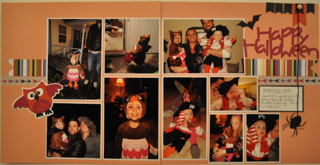 Random Memories: Two Page Scrapbook Layout - "Happy Halloween"