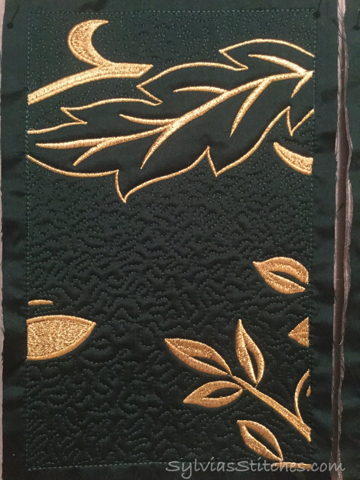 Golden Tapestry Work in Progress - Sylvia's Stitches