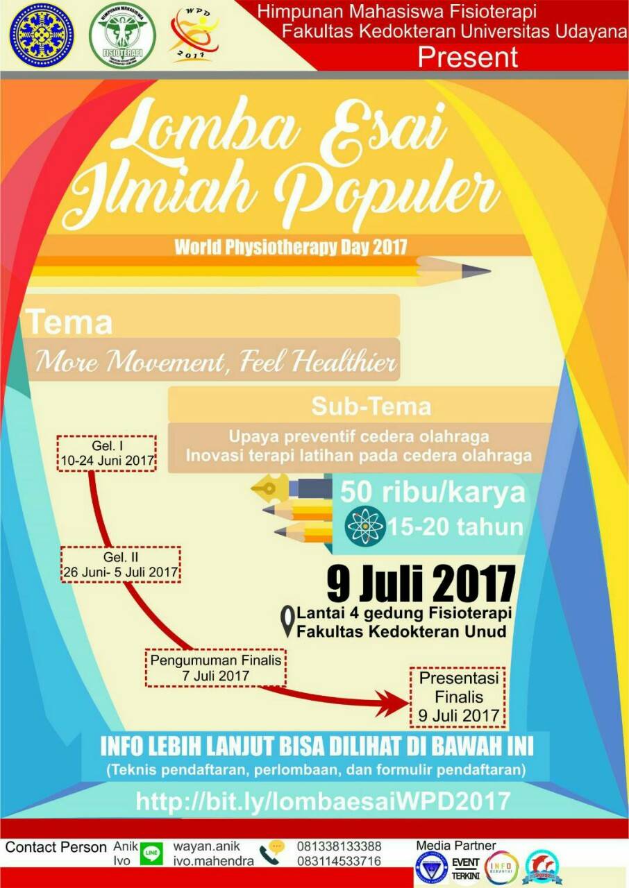 Lomba Esai Ilmiah Populer 2017 di FK Unud - Info Lomba 2023 Terbaru
