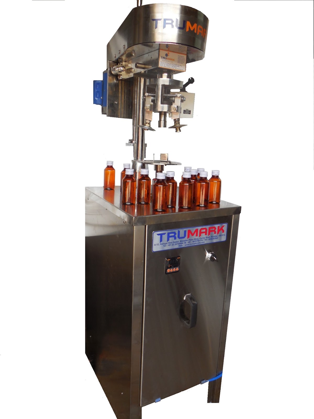 FILLING CAPPING LABELING MACHINES: Pneumatic capping machine