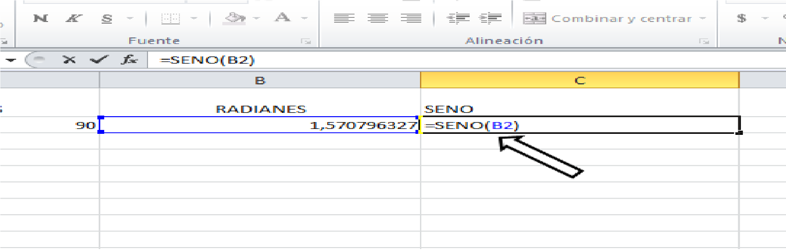 FUNCIONES TRIGONOMETRICAS EN EXCEL !!!: PASOS PARA CALCULAR Y GRAFICAR ...