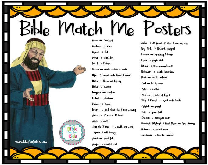 Bible Match Me | Bible Fun For Kids