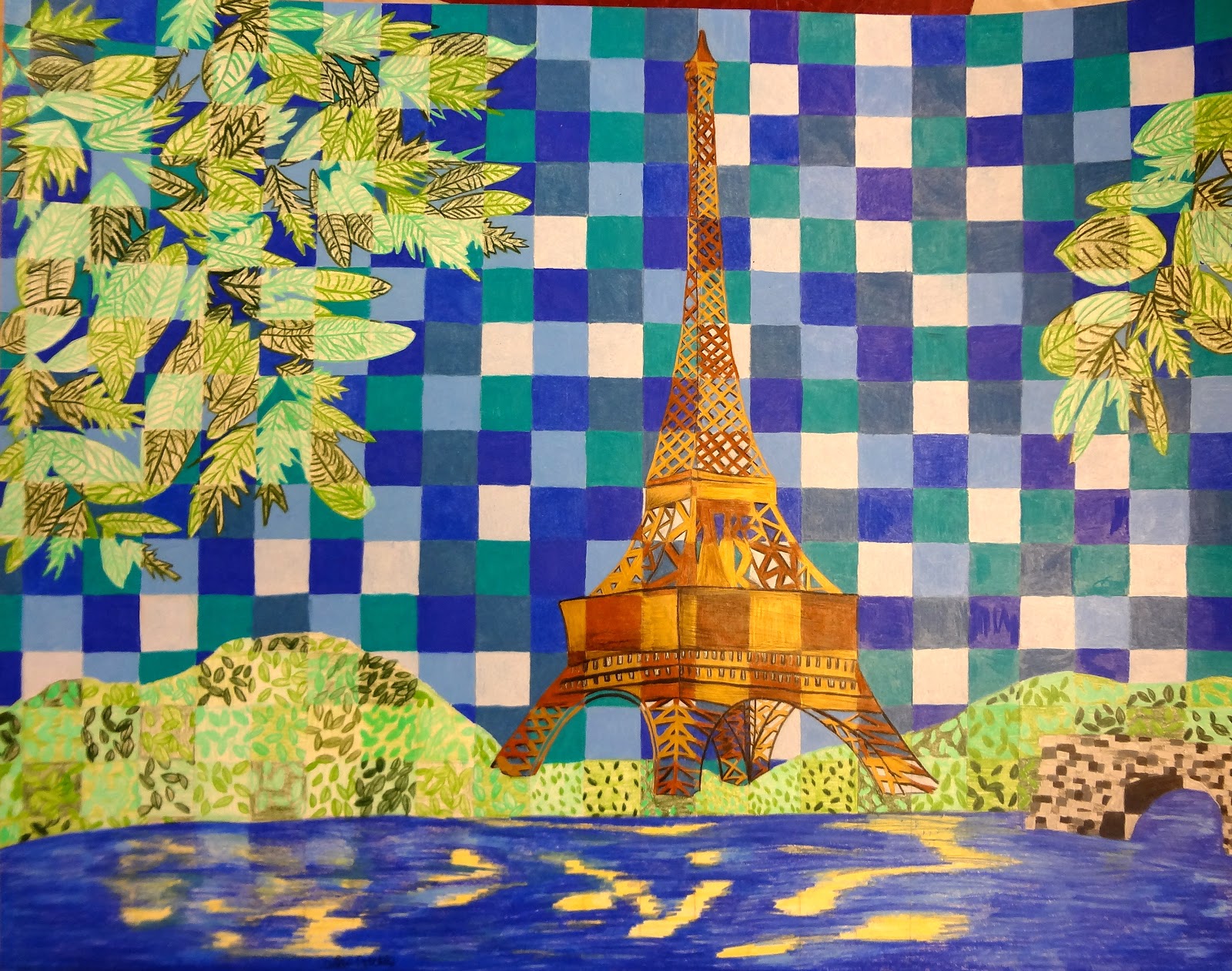 Sharpies, paint, and paper! Oh my!: Chuck Close Inspired Art