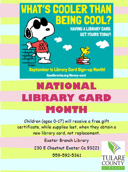 Tulare County Library News and Events: September is National Library ...
