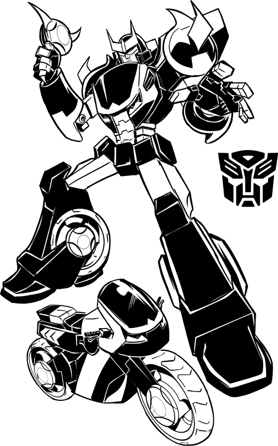 Prowl Pinup - Break Down Of A Transformers Commission | EryckWebbGraphics