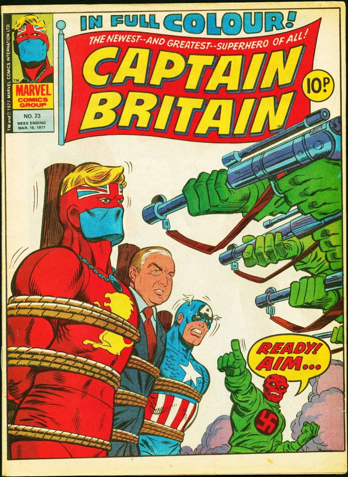 Four-Color Shadows: Captain Britain Covers-Ron Wilson, etc-1977