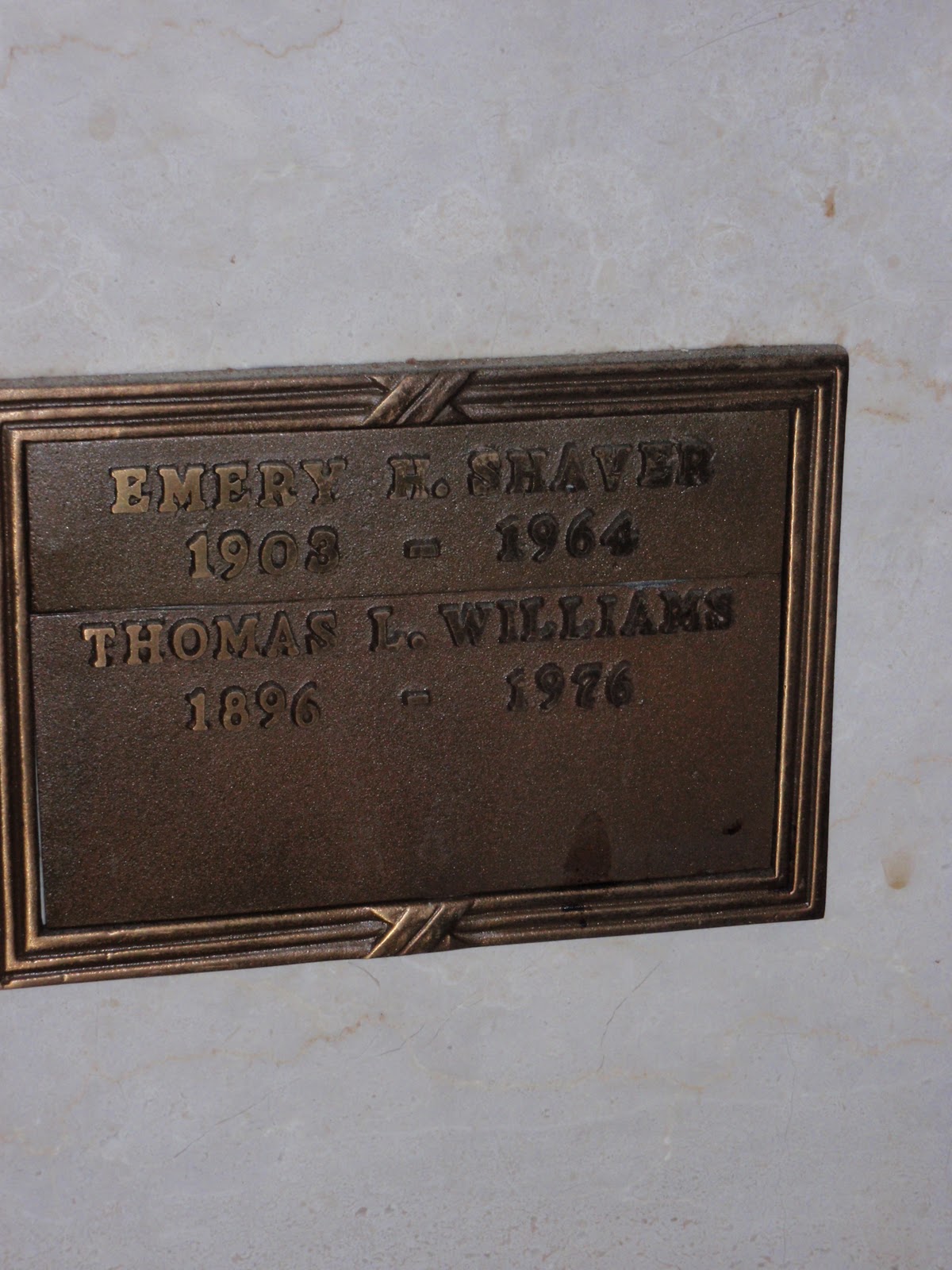 Tom Lyle Williams and Emery Shaver, together in life and death.