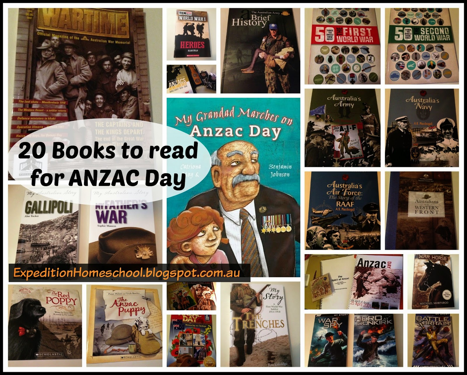 Expedition Homeschool: Anzac Day Wrap Up: 20 Books to Read