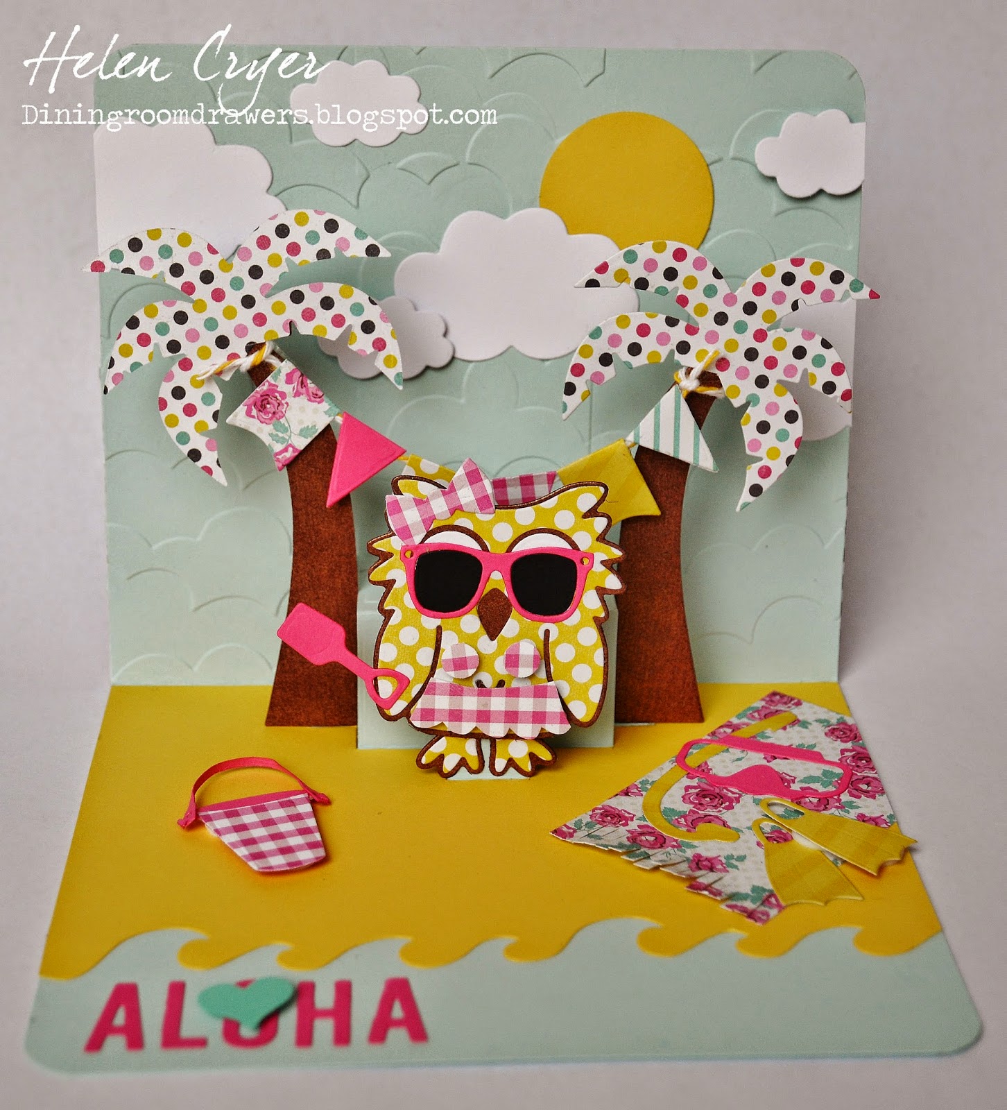 The Dining Room Drawers: Elizabeth Craft Designs Pop Up Beach Card Tutorial