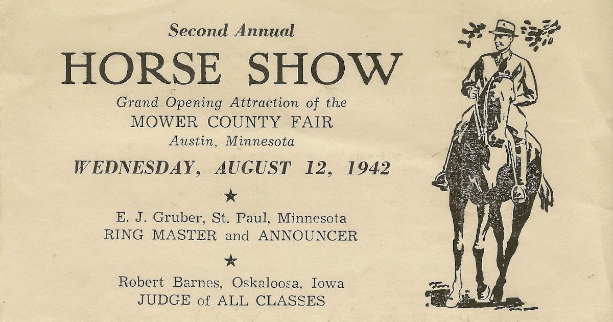 Lost Stories and Photos of Minnesota: Second Annual Horse Show at Mower ...