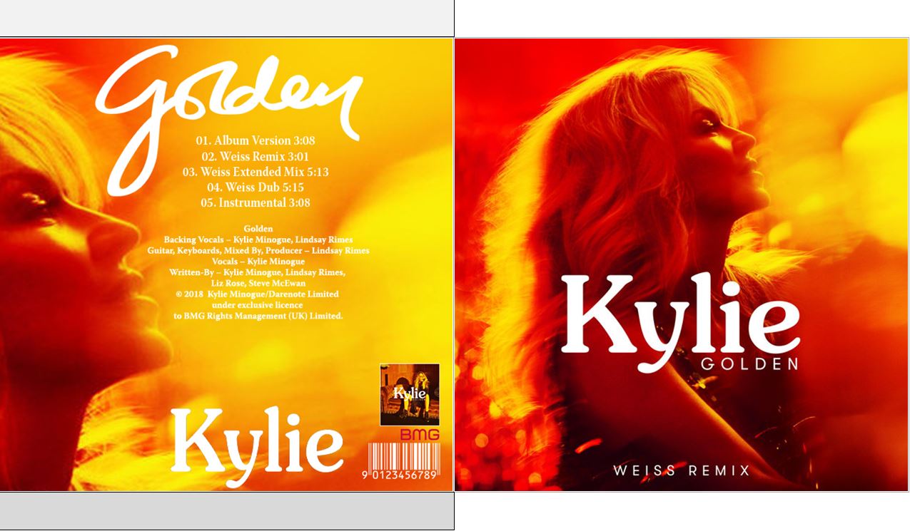 MUSICOLLECTION: KYLIE MINOGUE - Golden - CDSINGLE - 2018