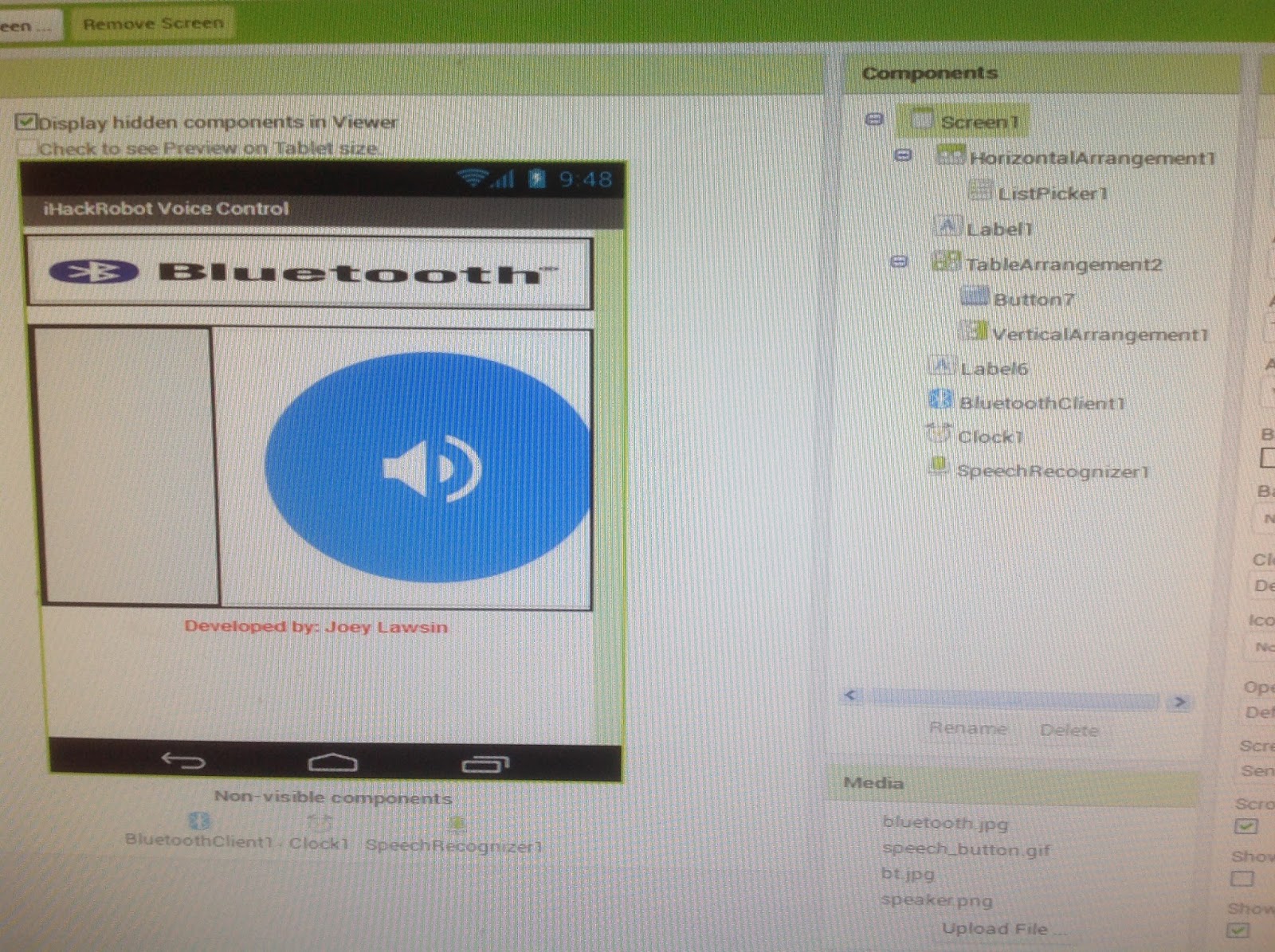 The Biotronics Project Arduino Speech Recognition App