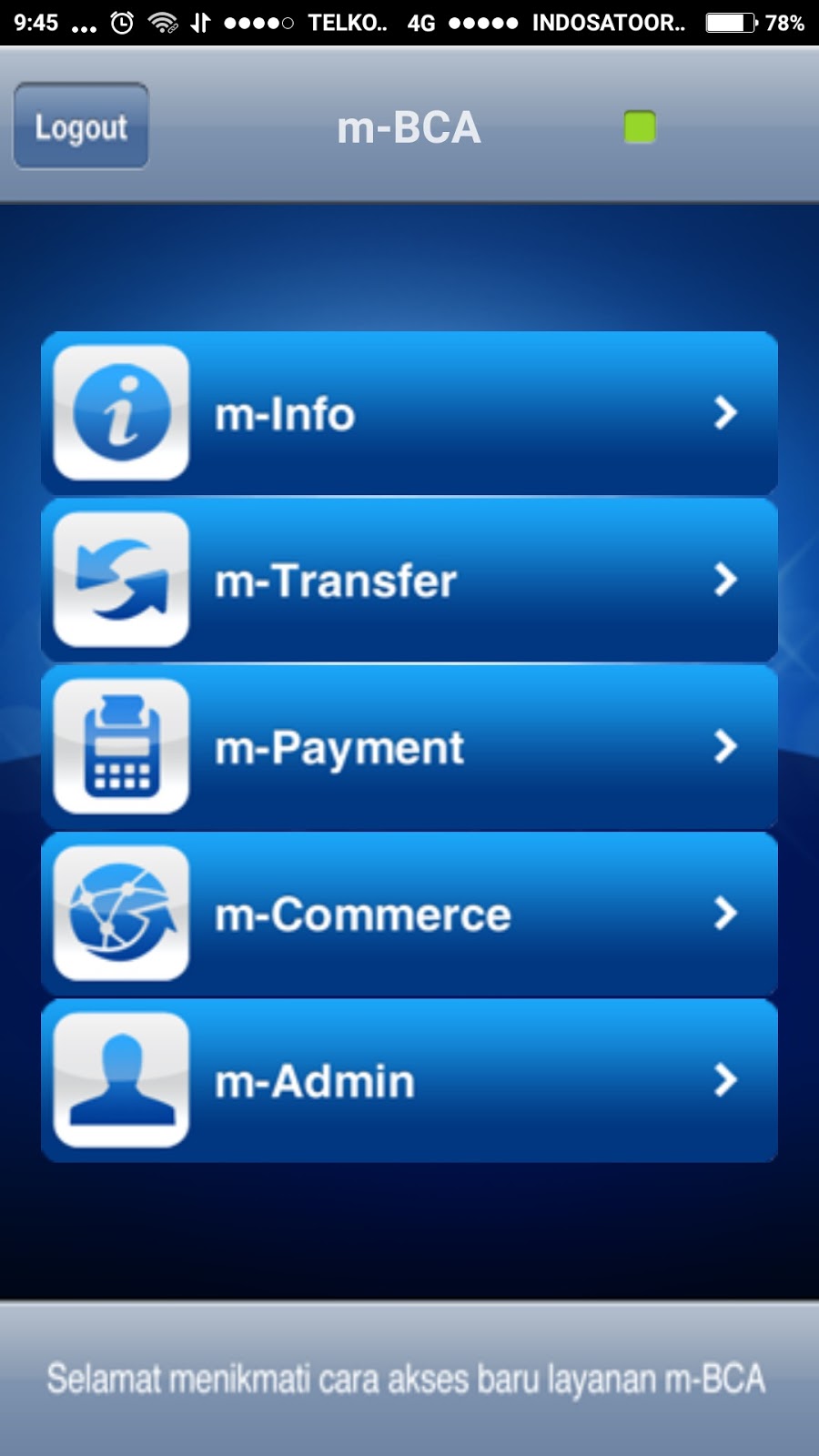 BCA m-banking pada android ~ CEKIDOT GAES