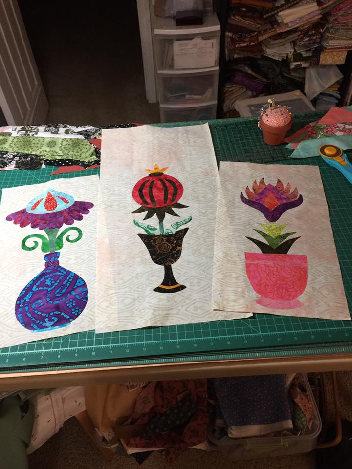 Websterquilt: Flower in a Pot Quilt Along