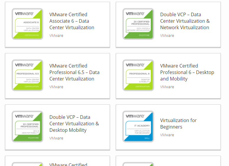Virtualization The Future: New Design of VMware Certification Badges