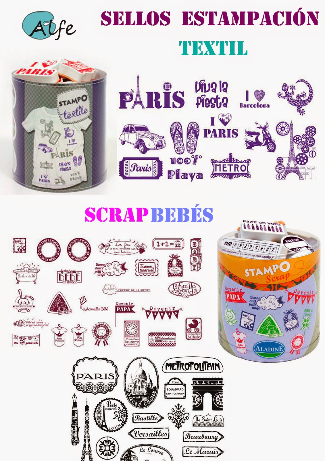 TUS: SELLOS DE ESTAMPACIÓN PARA EL TEXTIL Y EL SCRAP