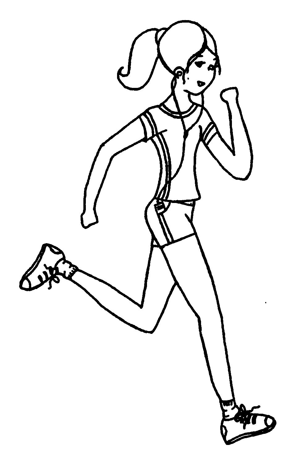 Jogging Person Coloring Pages Sketch Coloring Page