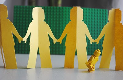 Żółty balonik: Lego dekoracje