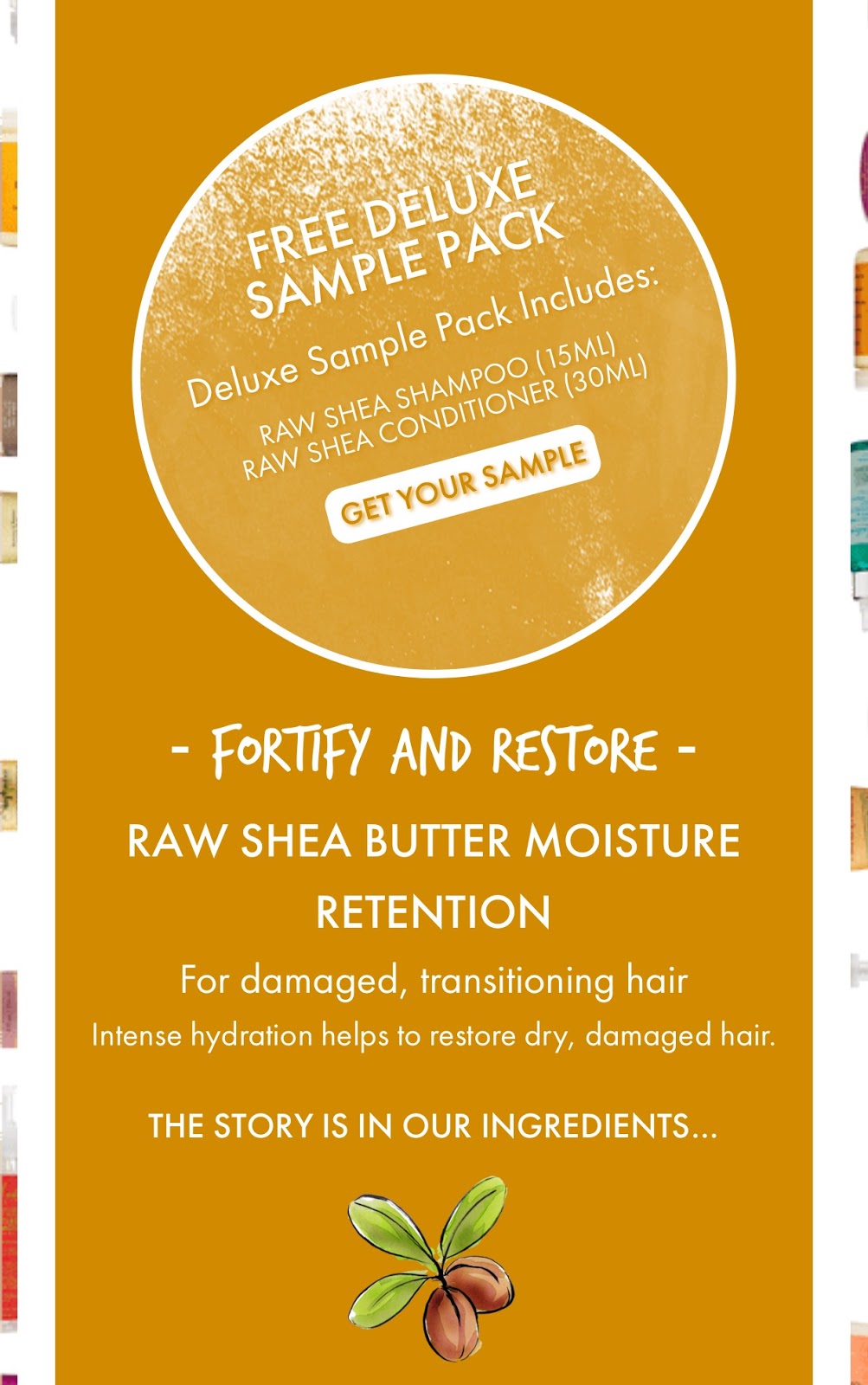 FREE sample Shea Moisture Shampoo and Conditioner!