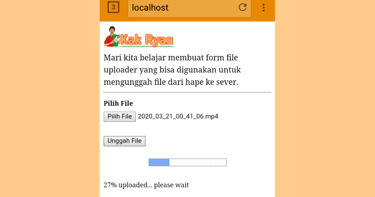 Membuat form Upload file dengan progressbar, mengkolaborasikan PHP dan ...