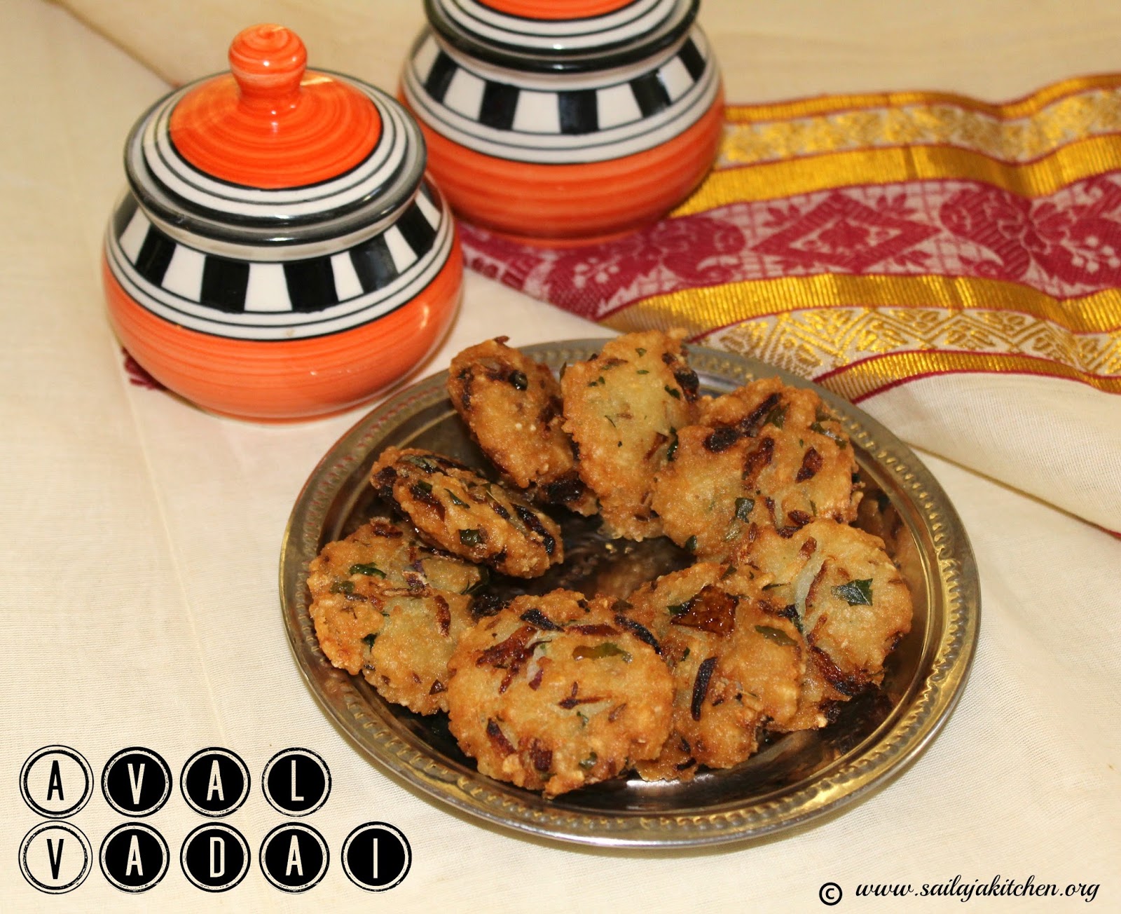Sailaja Kitchen...A site for all food lovers!: Poha Vada / Aval Vadai ...