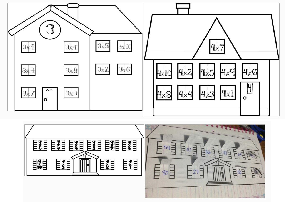 Divertidas Casita De Las Tablas De Multiplicar ~ DIPLOMAS GAFETES Y ...