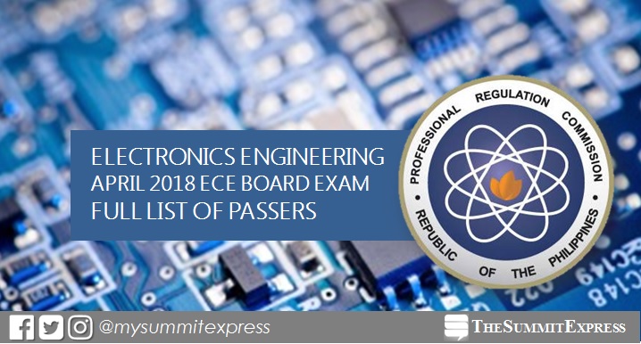 FULL RESULTS: April 2018 Electronics Engineer ECE board exam passers ...