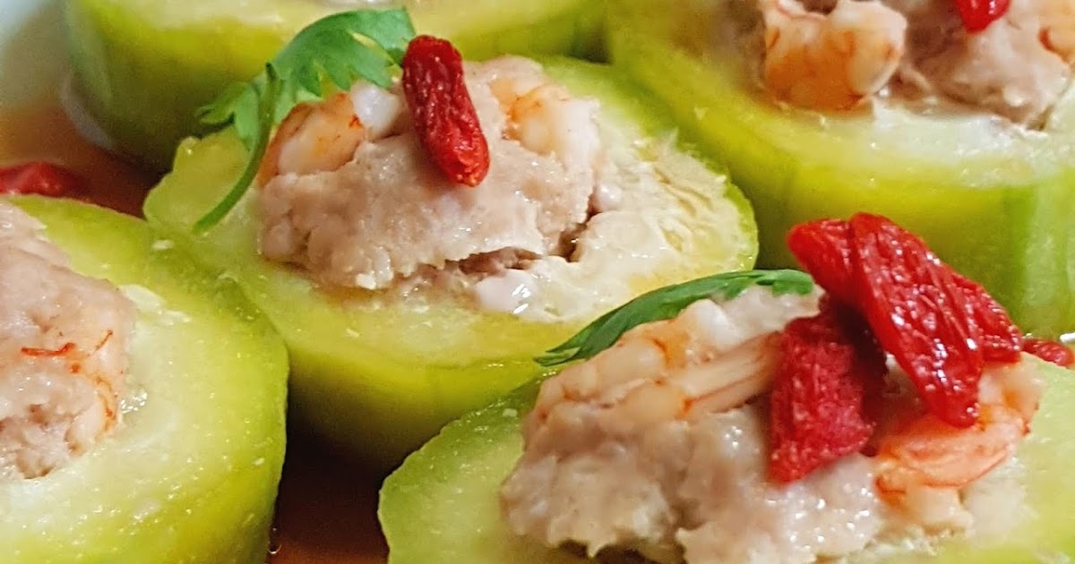 Jeannie62 Kitchen: GREEN MARROW WITH MINCED PORK & PRAWNS STUFFING