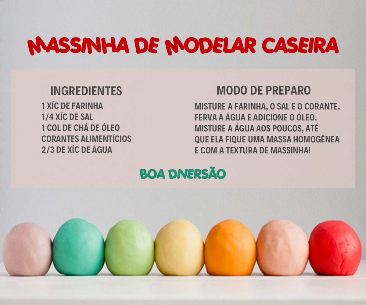 Receita De Massinha Modelar Caseira - RETOEDU
