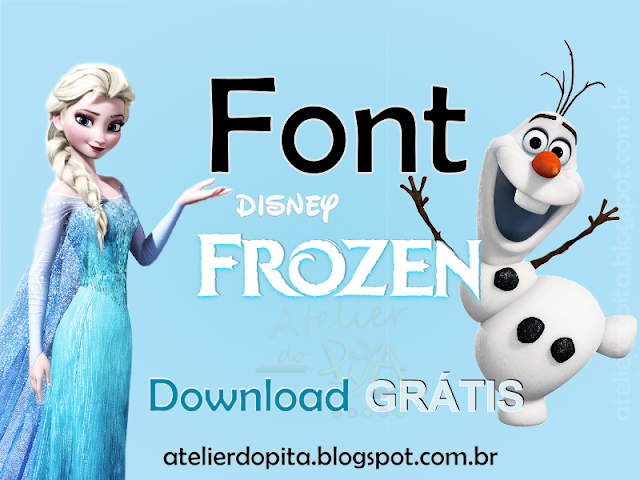Fonte Frozen download GRÁTIS ~ Atelier do Pita
