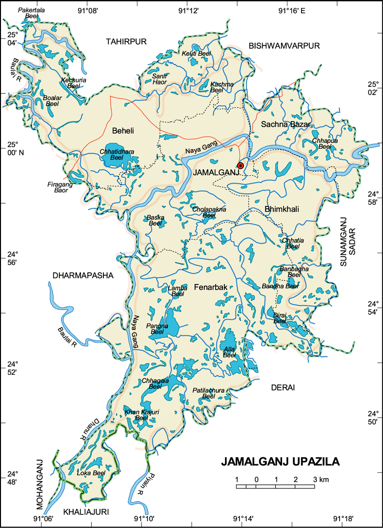 Mouza & Land Use Maps of Jamalganj Upazila, Sunamganj, Bangladesh ...