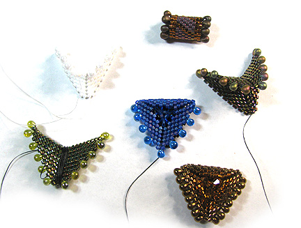 Beadwoven bails for pendants