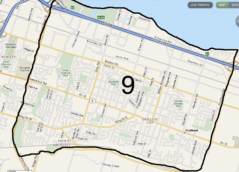 My Stoney Creek: Re-drawing Ward Boundaries: Ward 9, v1.0